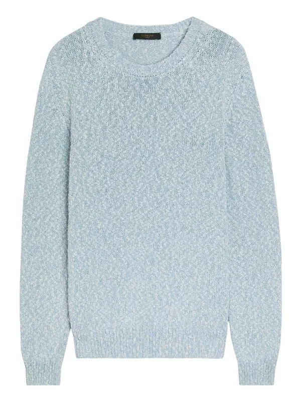 SLOWEAR Cotton Knit Crew-neck Jumper - Light Blue