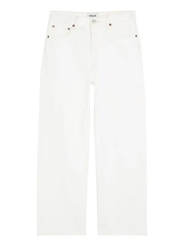 AGOLDE Harper Crop Straight-leg Jeans - White