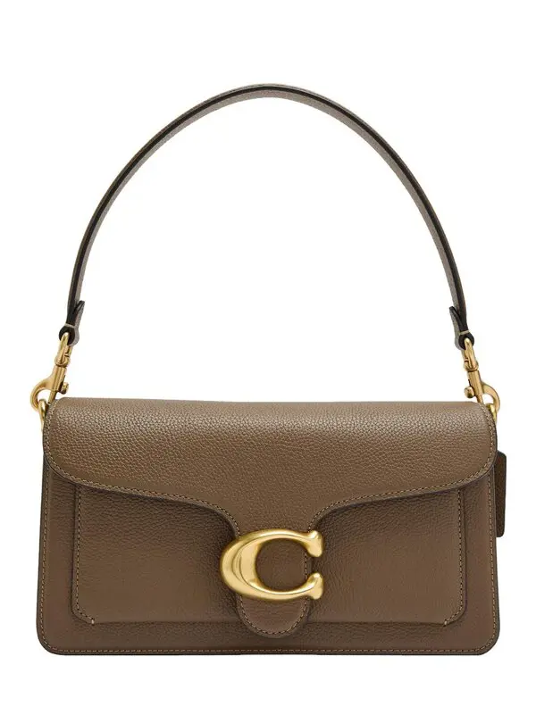 COACH Tabby 26 Grained Leather Shoulder Bag - Stone