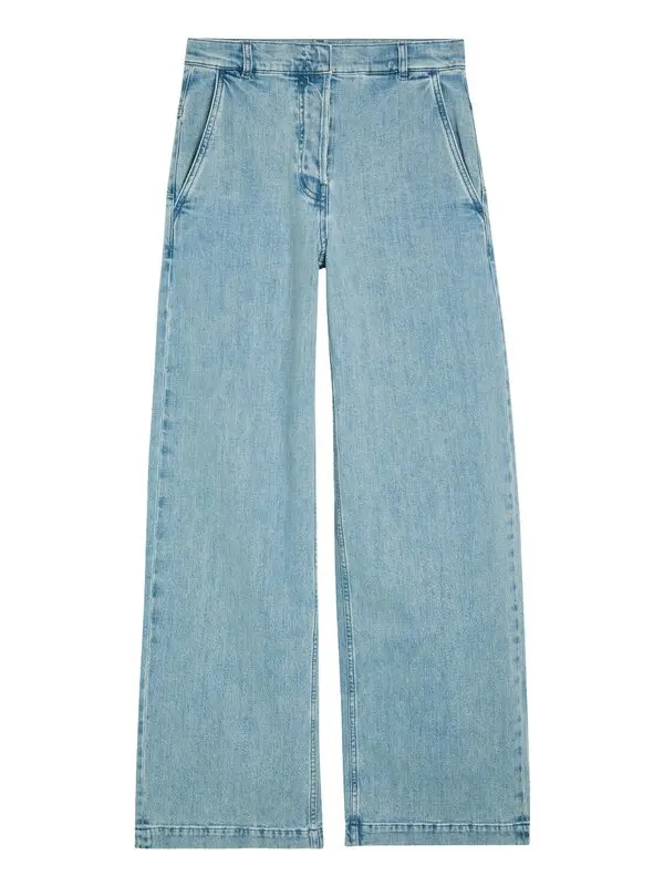 Another Tomorrow Wide-leg Stretch-denim Jeans - Light Blue