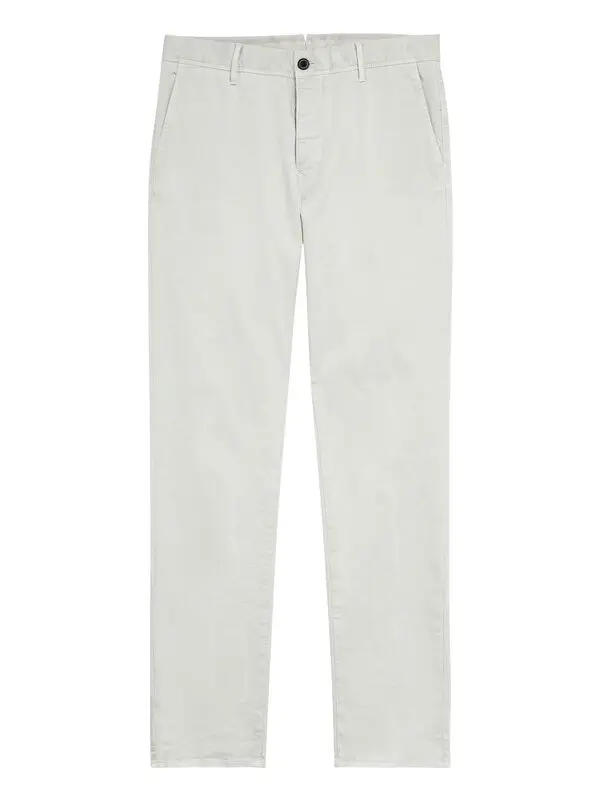 SLOWEAR Slim-leg Stretch-cotton Trousers - Light Grey