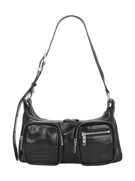 MARGESHERWOOD Outpocket Hobo Bag - Black Glossy
