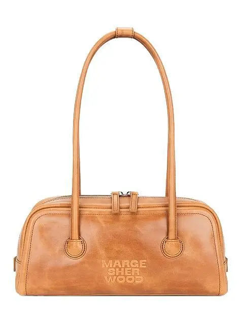 MARGESHERWOOD Soft Baguette Shoulder Bag - Saddle Brown