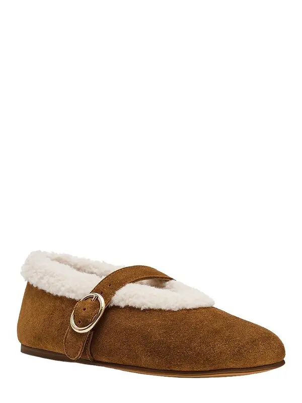 Steve Madden Lodge Ballerina Flats - Chestnut Suede