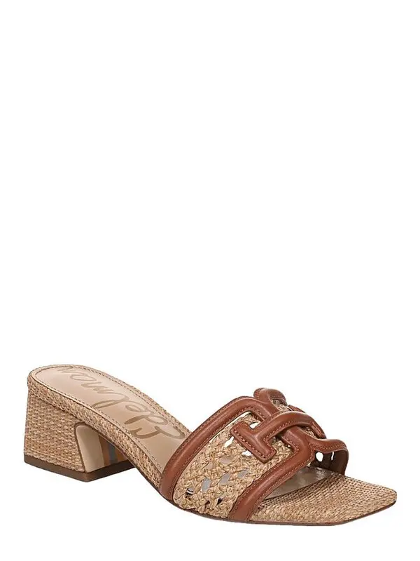Sam Edelman Waylon Weave Sandals - Cognac/tan