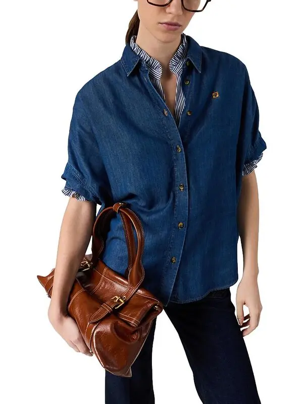 Gerard Darel Cess Button-front Shirt - Blue