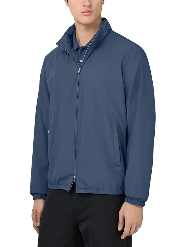 Boggi Milano Technical Fabric Bomber Jacket - Air Blue