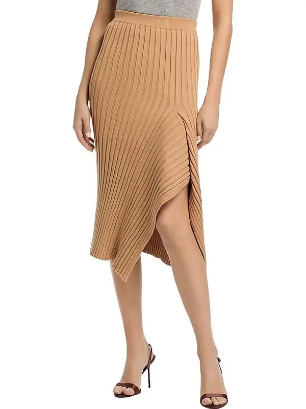 Stella McCartney Cotton Ribbed Skirt - Caramel