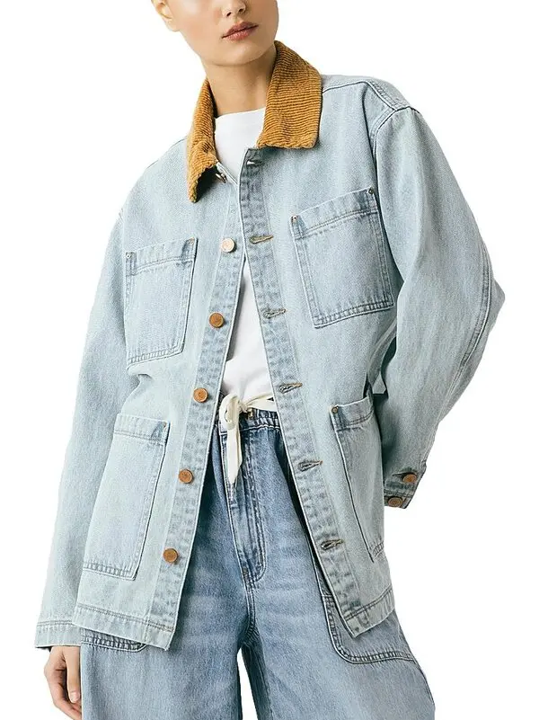 Blanknyc Oversized Denim Barn Jacket - Crack Of Dawn