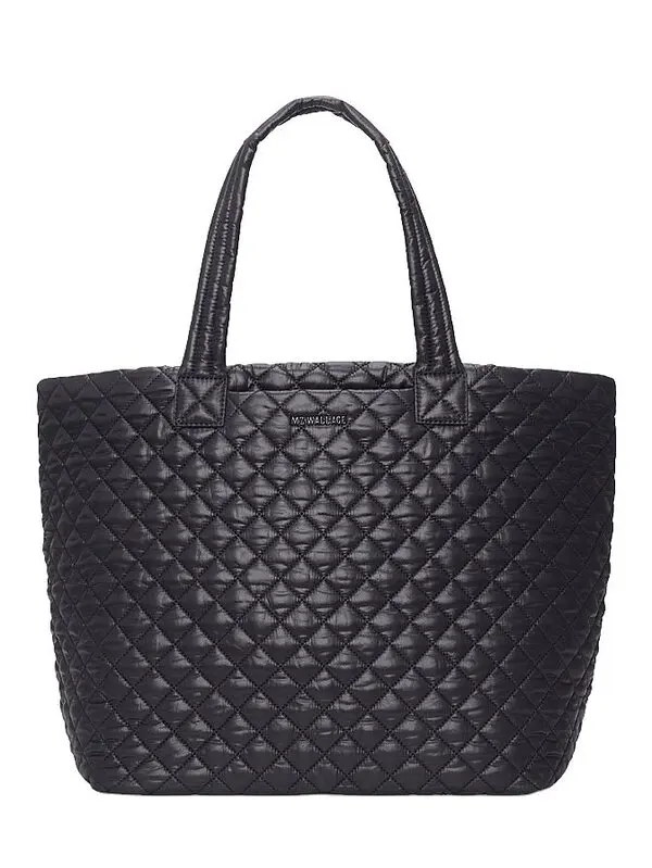Mz Wallace Large Metro Tote Deluxe Ii - Black/matte Black