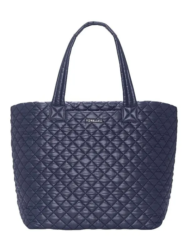 Mz Wallace Large Metro Tote Deluxe Ii - Navy/silver