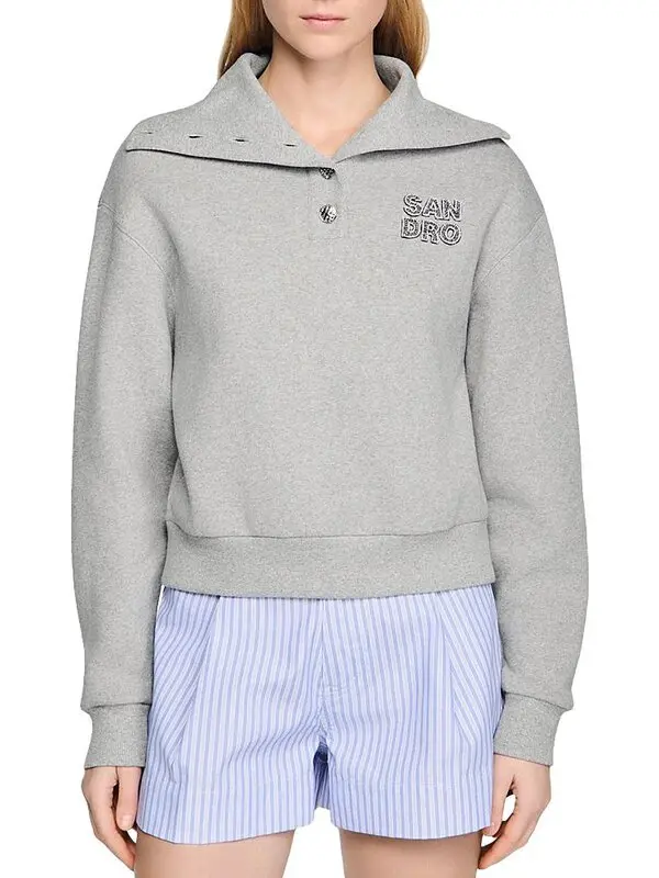 Sandro Fleece Sweatshirt - Grey