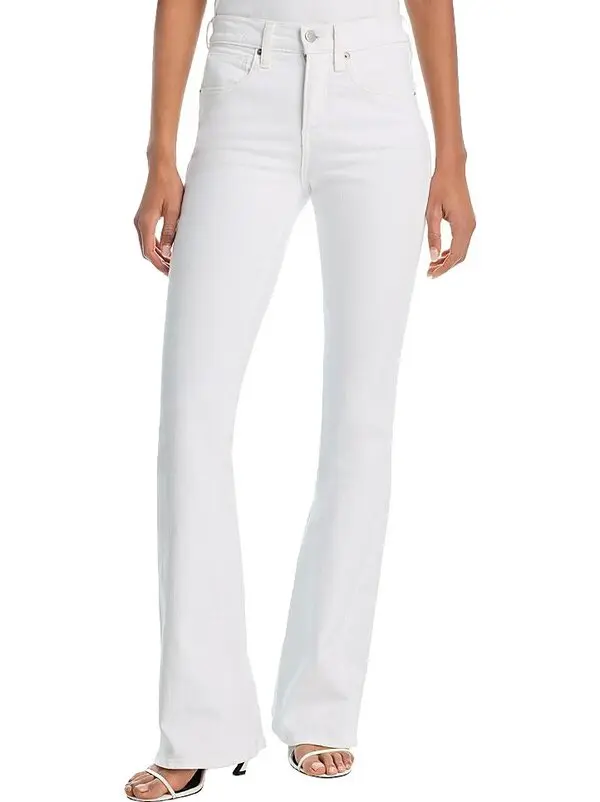 Veronica Beard Beverly Skinny Flare Extended Jeans - White