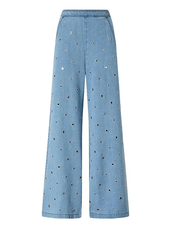 Pinko Stiratrici Chambray Pants - Blue