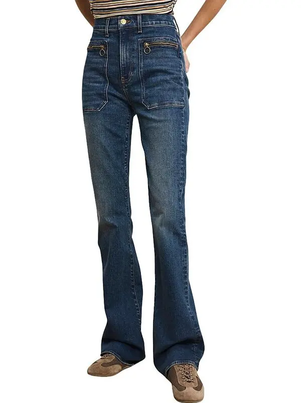 Veronica Beard Beverly High-rise Flare Leg Jeans - City Lights