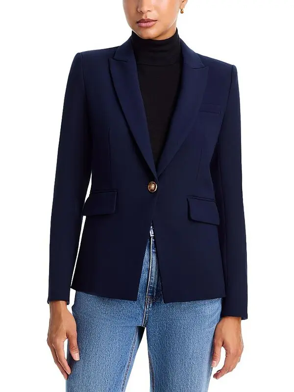 Veronica Beard Miller Single Breasted Blazer - Navy