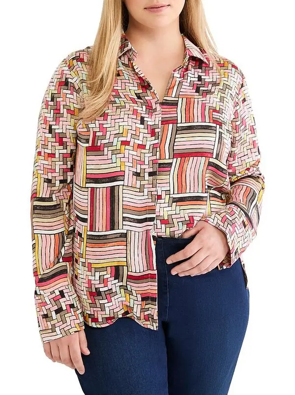 NIC+ZOE Color Weave Shirt - Pink Multi