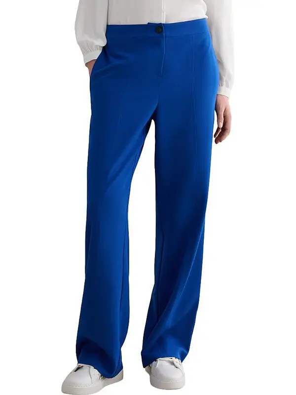 HOBBS LONDON Martine Wide Leg Trousers - True Blue
