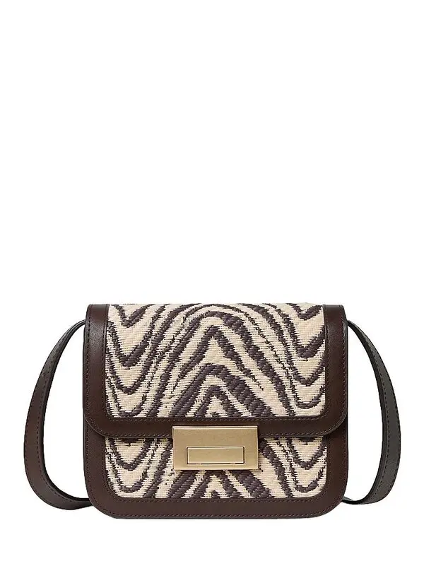 LOEFFLER RANDALL Desi Crossbody With Lock Hardware - Brown