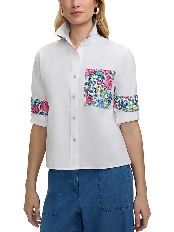 Foxcroft Jodie Top - White Multi