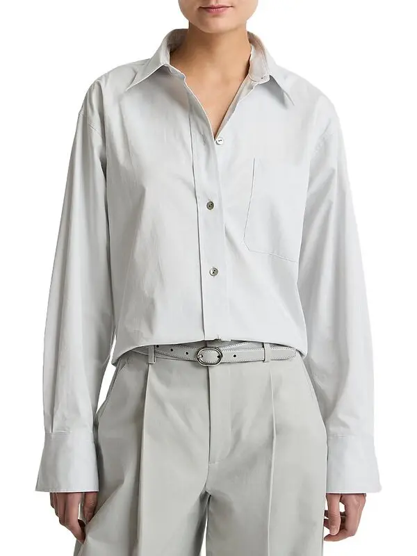 Vince Cropped Shirt - Light Grey
