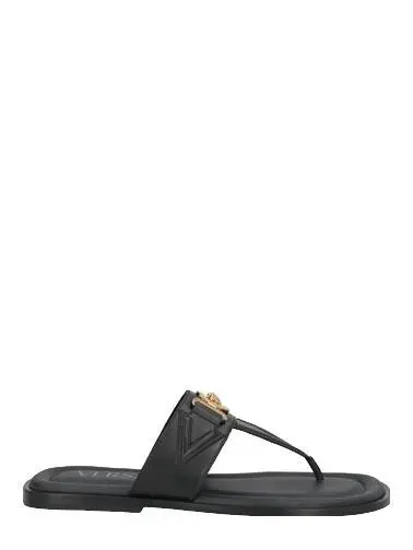 Versace Thong Sandals - Black