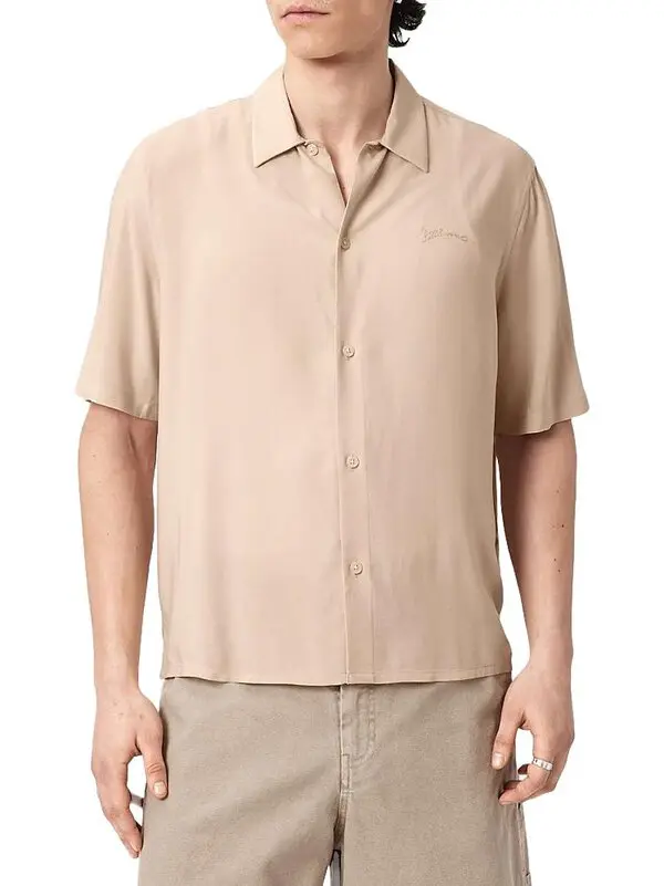 ALLSAINTS Baron Short Sleeve Shirt - Clifftop Taupe