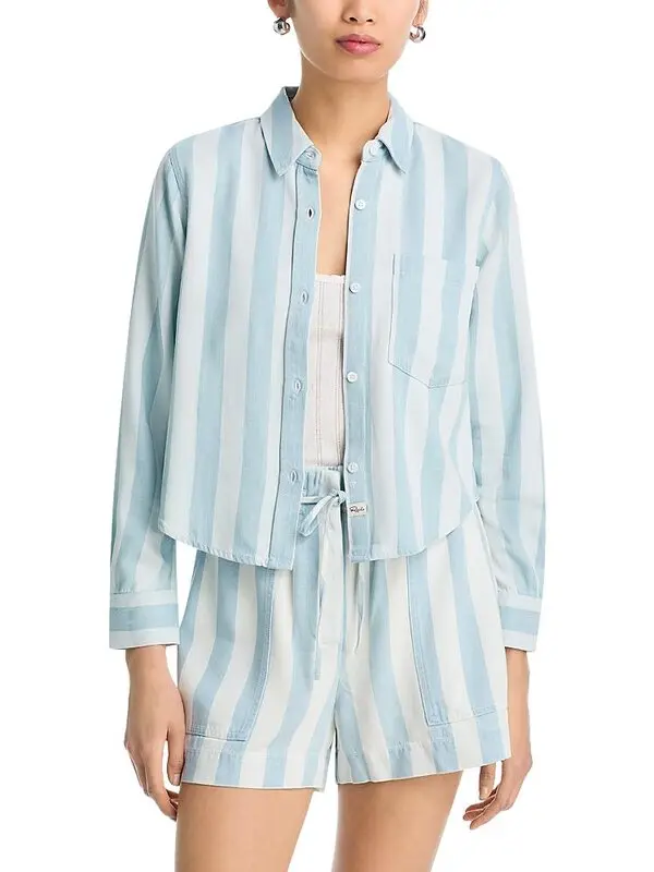 Rails Malin Striped Shirt - Ocean Stripe