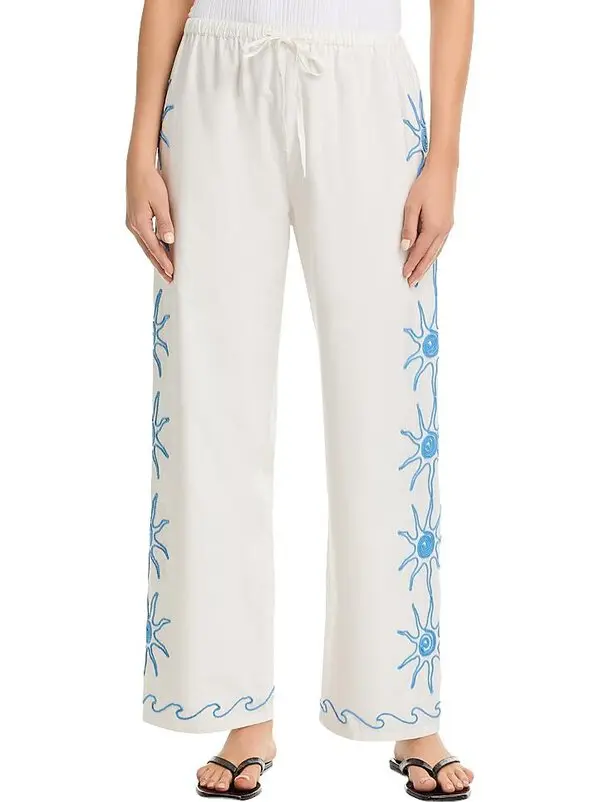 Rails Emmie Printed Pants - Sun Embroidery
