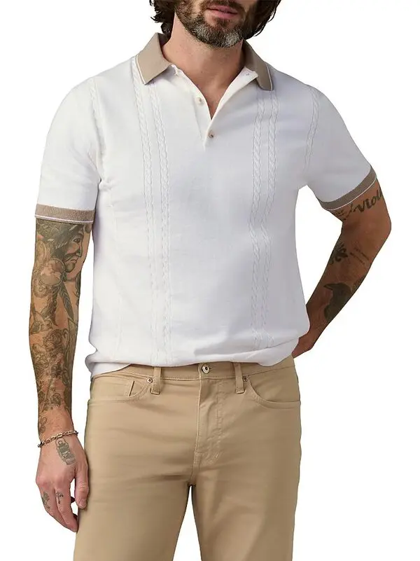 Joe's Jeans Textured Tennis Polo - White