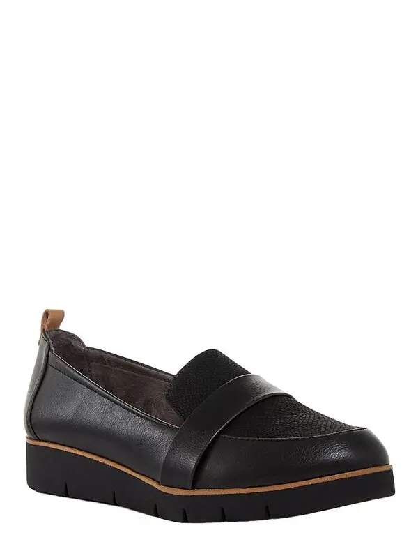 Sam Edelman Webster Low Wedge Loafers - Black