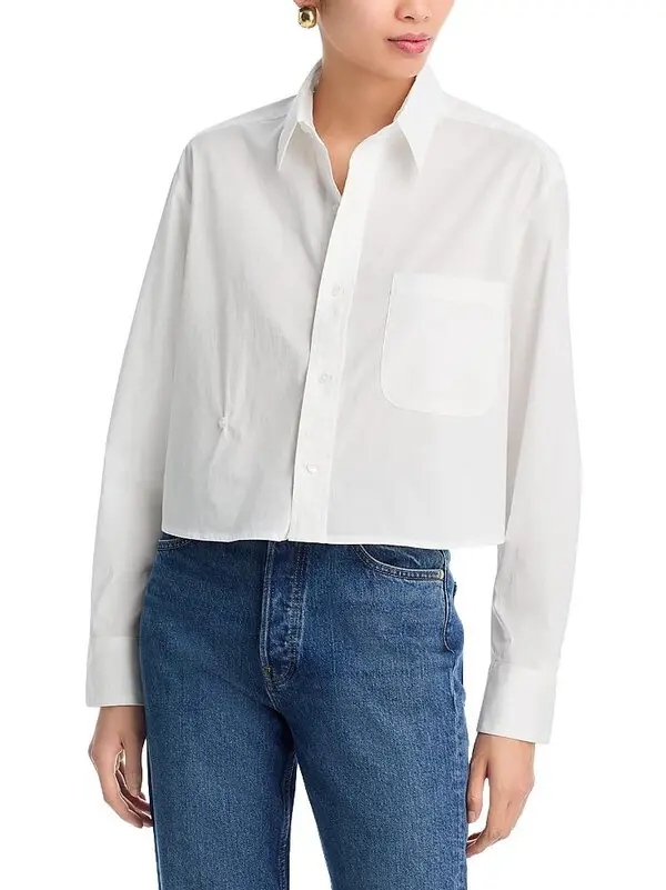 CISSA Long Sleeve Cropped Shirt - White
