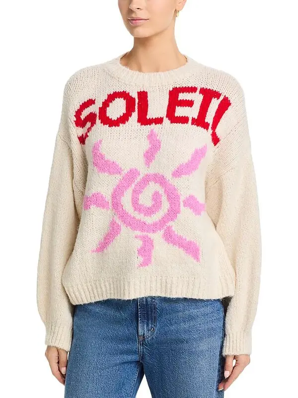 Vintage Havana Sun Graphic Sweater - Ecru