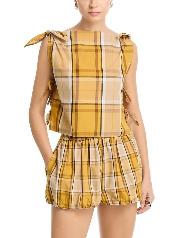 Sea Copeland Plaid Top - Yellow