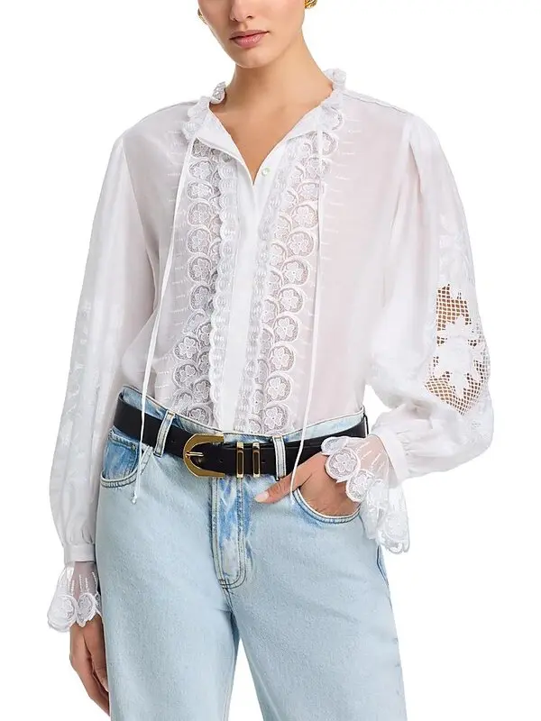 Kobi Halperin Lacey Blouse - White