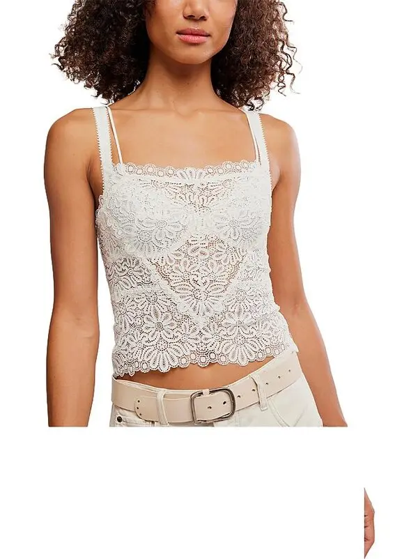 Free People Love And Lace Camisole - Clean Ivory