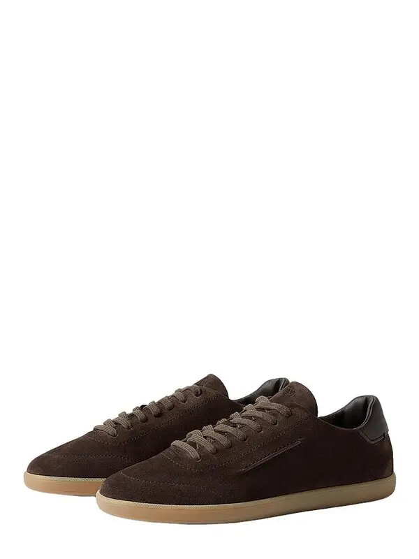 Zegna 232 Suede Sneakers - Dark Brown