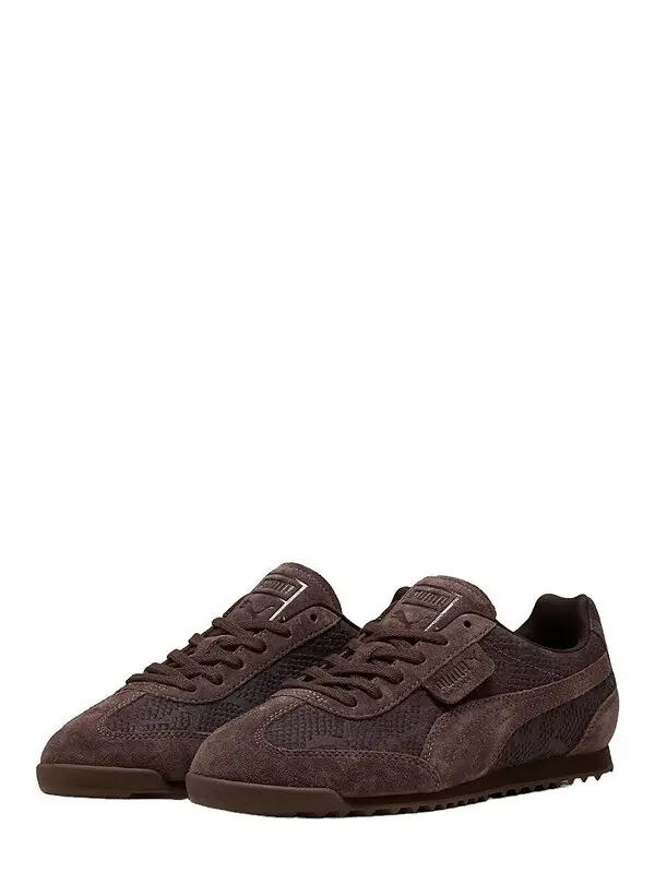 PUMA Arizona Python Embossed Sneakers - Chocolate Brown