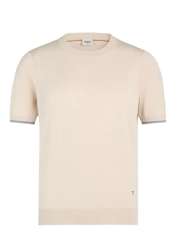 TOD'S T-shirt In Cotton Knit - Beige