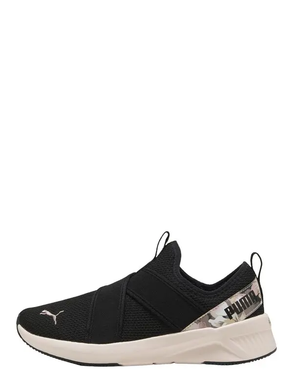 PUMA Softride Harli Floral Slip-on Sneakers - Black