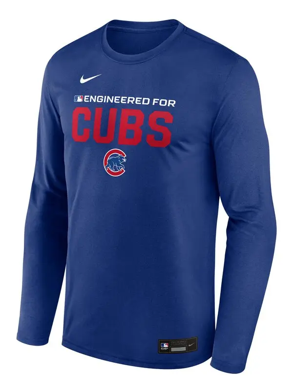 Nike Chicago Cubs Authentic Collection Team Issue Dri-fit Mlb Long-sleeve T-shirt - Blue