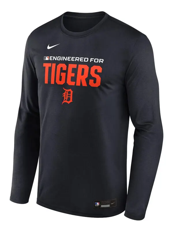 Nike Detroit Tigers Authentic Collection Team Issue Dri-fit Mlb Long-sleeve T-shirt - Blue