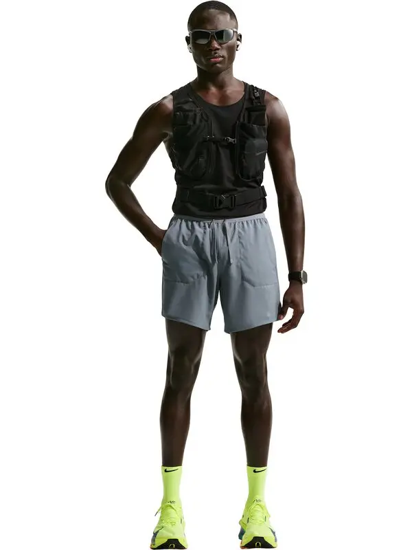 Nike Stride Dri-fit 7" 2-in-1 Running Shorts - Grey