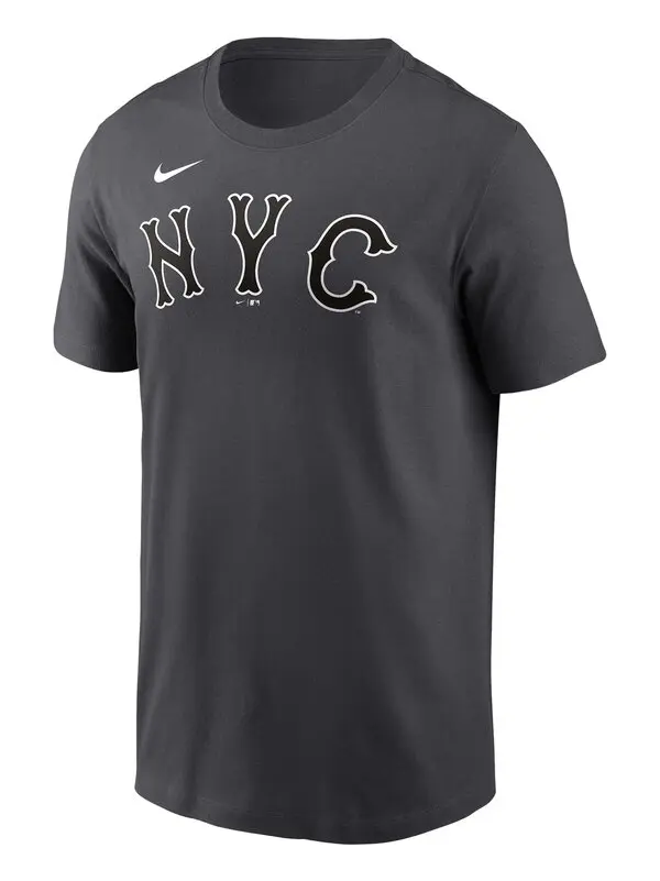 Nike New York Mets City Connect Large Logo Mlb T-shirt - Grey