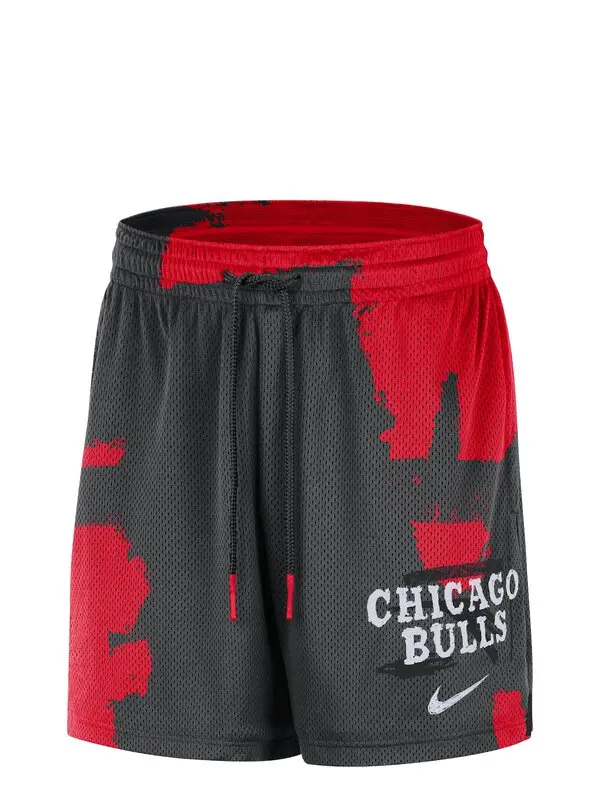 Nike Chicago Bulls Courtside Jordan Dri-fit Nba Mesh Practice Shorts - Black