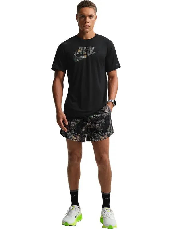 Nike Stride Dri-fit 5" Brief-lined Realtreeâ® Running Shorts - Grey