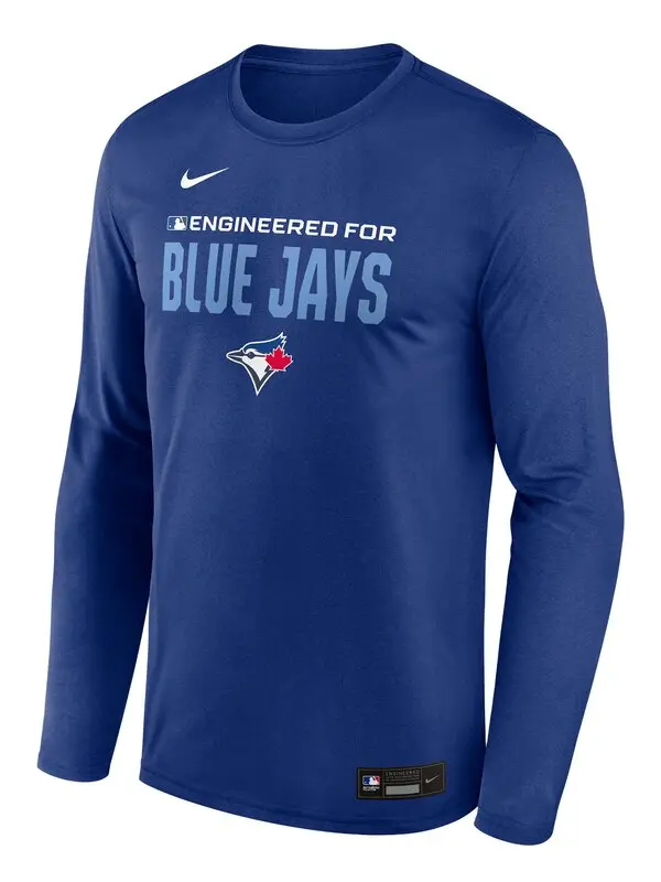 Nike Toronto Jays Authentic Collection Team Issue Dri-fit Mlb Long-sleeve T-shirt - Blue