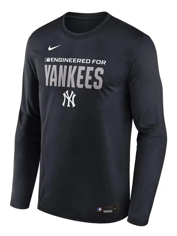 Nike New York Yankees Authentic Collection Team Issue Dri-fit Mlb Long-sleeve T-shirt - Blue