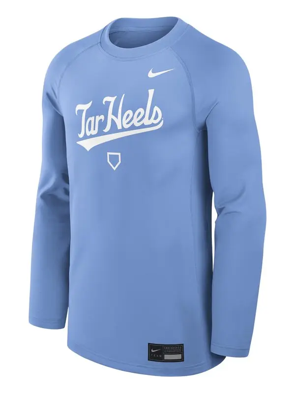 Nike North Carolina Dugout Game Time Dri-fit College Long-sleeve T-shirt - Blue