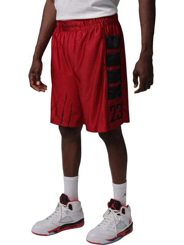 JORDAN Brooklyn Cat Scratch Shorts - Red